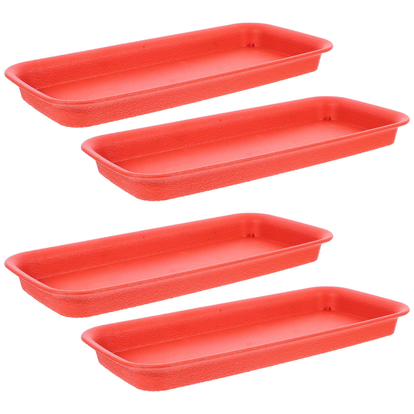 Worgeous 4pcs Rectangular Water Tray For Potted Plants Plant Drip Trays ...