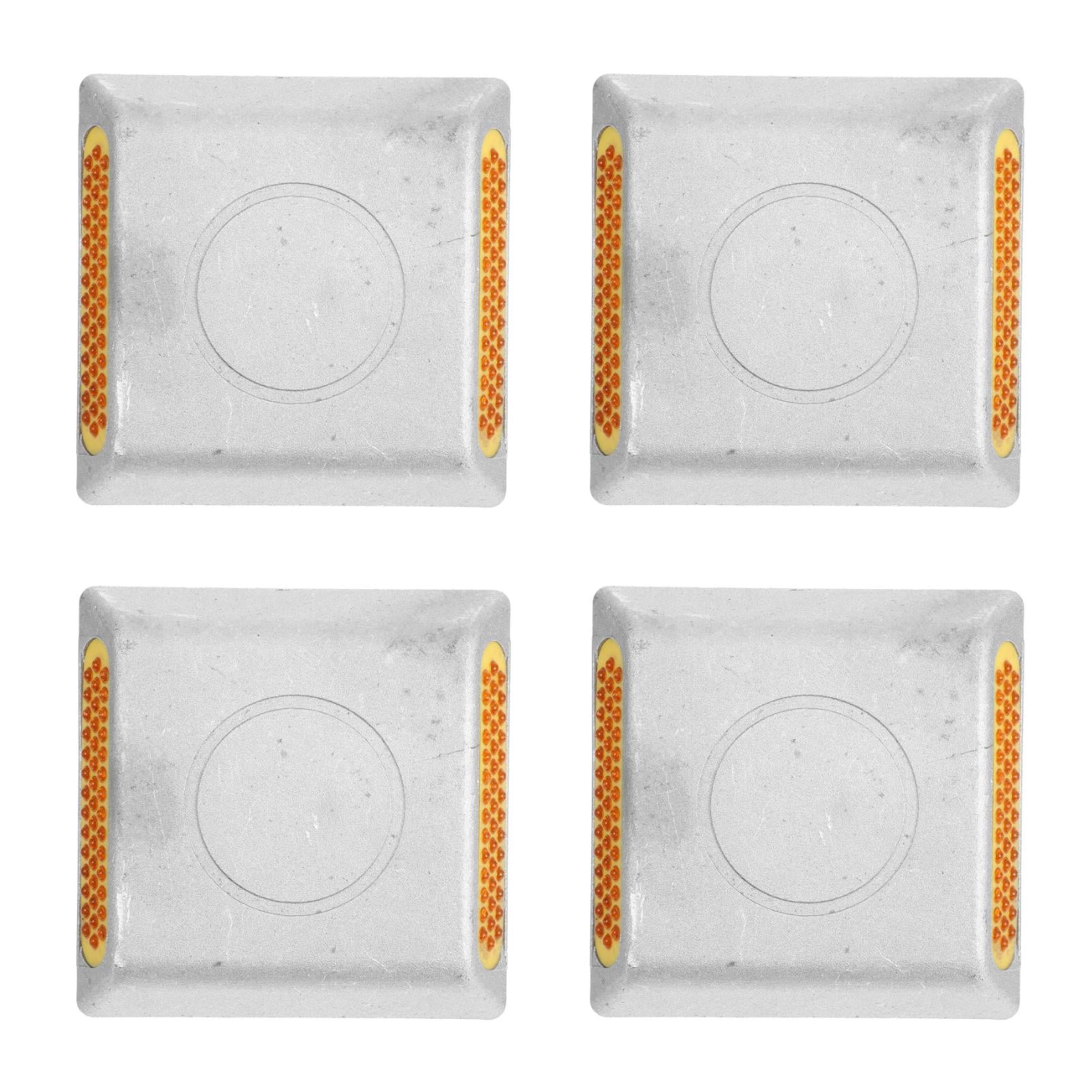 WHAMVOX OUNONA 4pcs Reflective Aluminum Road Marker for Driveway ...