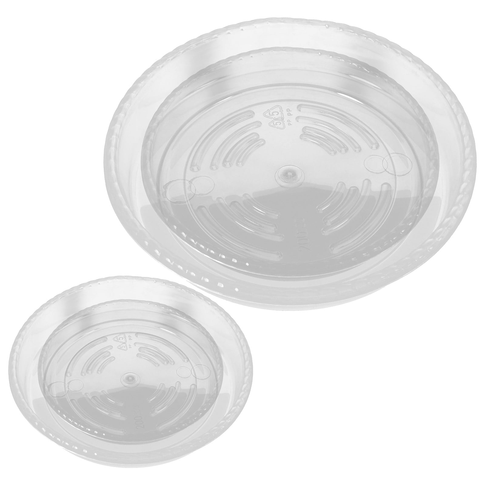HOOWIFFY 4Pcs Clear Pet Plant Drip Saucers Stable Planter Trays for ...