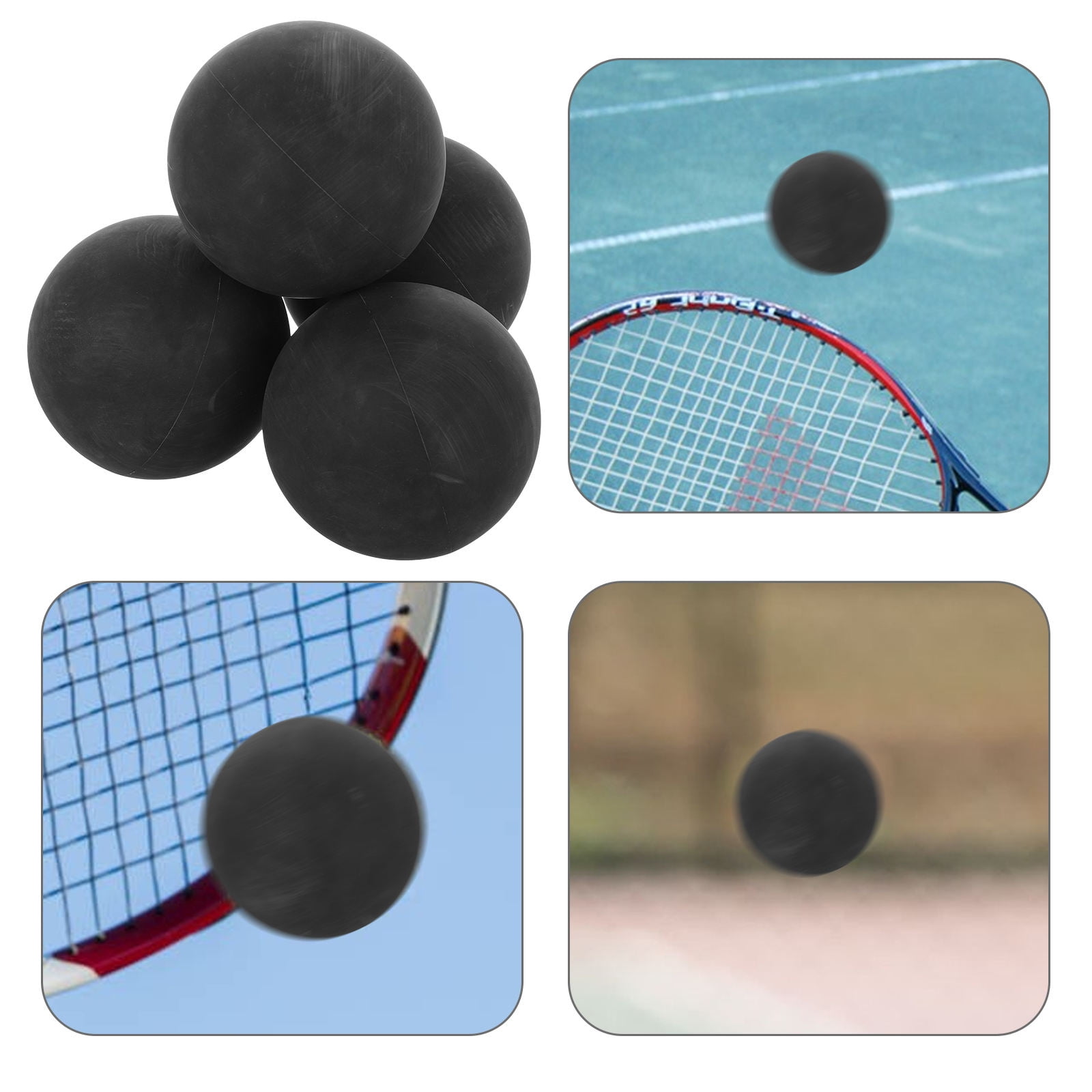 Worgeous 4pcs Rubber Balls Training Ball Competition Training High ...
