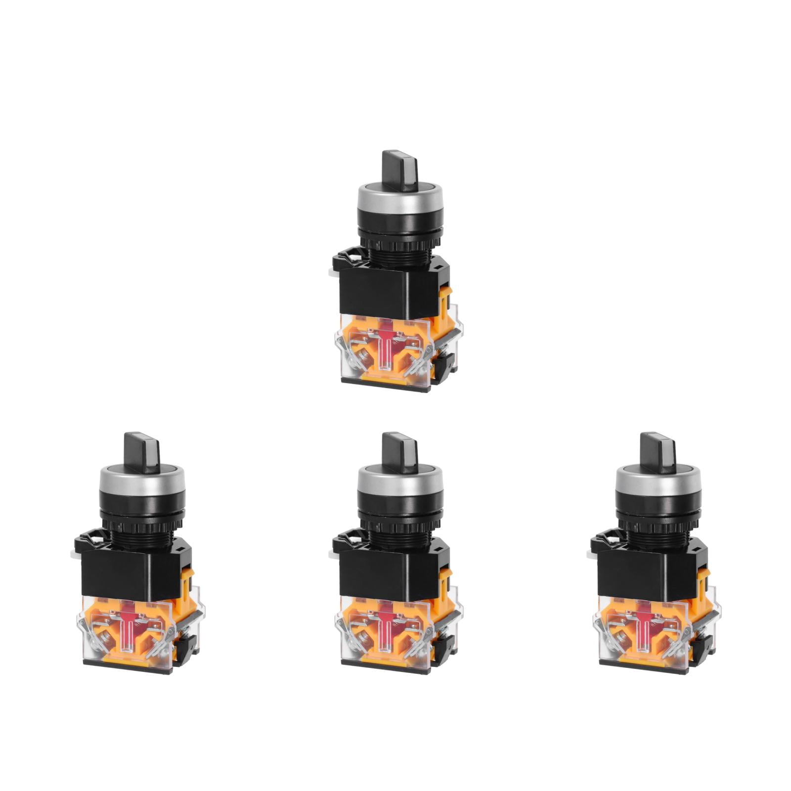 Worgeous 4pcs Self Locking Rotary 2-Position Selector Switch with Knob ...