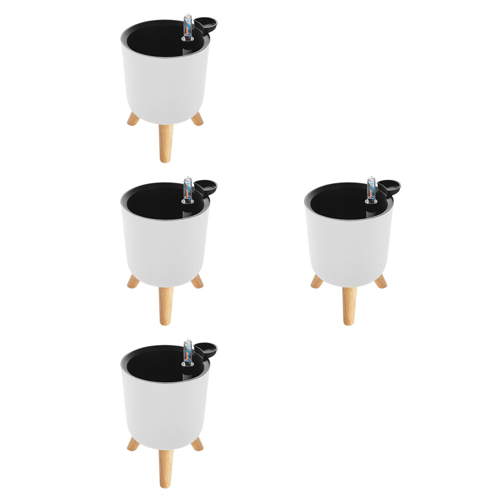 Worgeous 4pcs Self Watering Plastic Planter with Tripod Stand, Standing ...