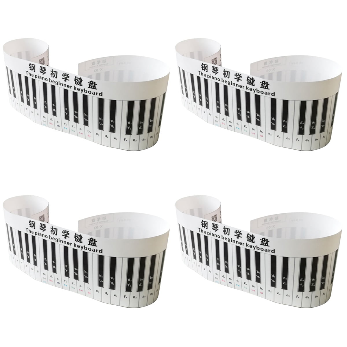 Worgeous 4pcs Simulation Piano 3D Beginner Keyboard Electronic Piano ...
