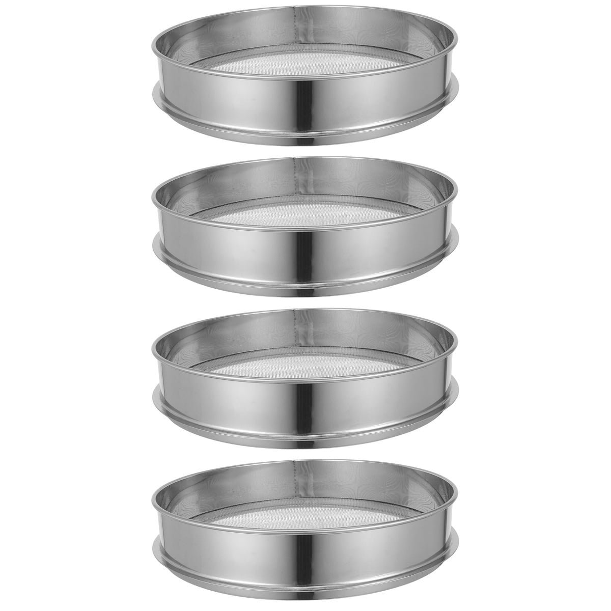 Worgeous 4pcs Stainless Steel Soil Sifter Garden Manual Soil Sieve ...