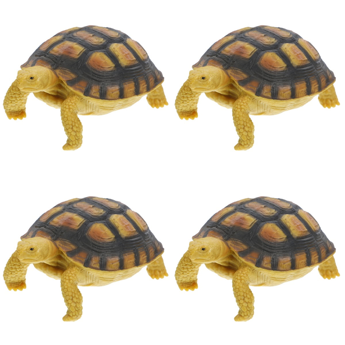 Worgeous 4pcs Tortoise Ornament Cognitive Animals Model Plastic Turtle ...