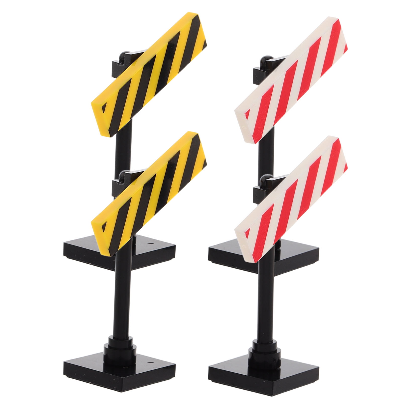 Worgeous 4pcs Warning Sign Model Diy Small Particle Building Blocks ...