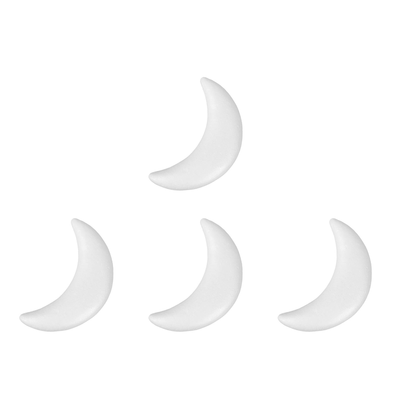 Worgeous 4pcs White Foam Moon Shape Diy Moon Shaped Foam Ball Eid ...