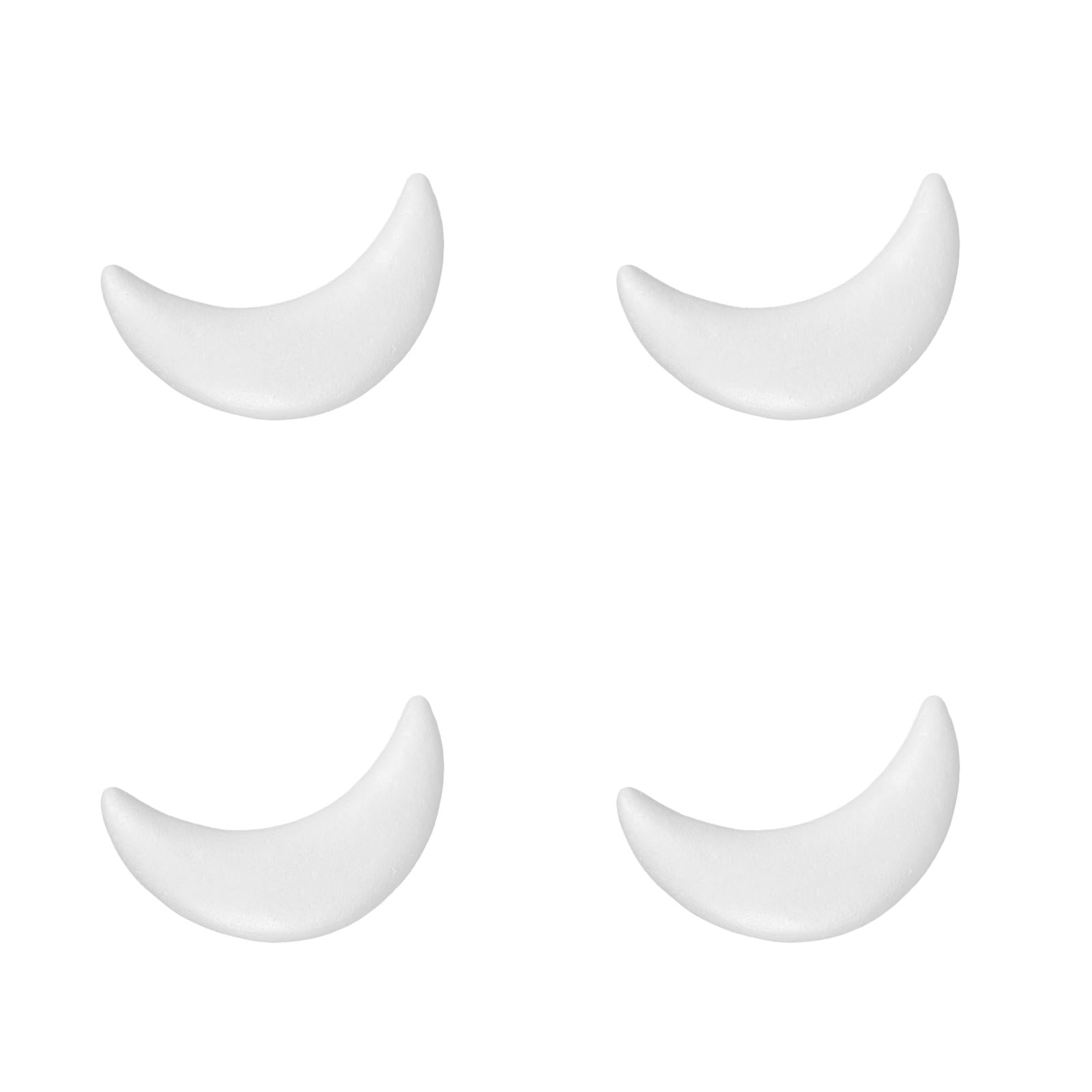 Worgeous 4pcs White Foam Shape Moon Shapes Craft Foam Ball Kid Diy Art ...