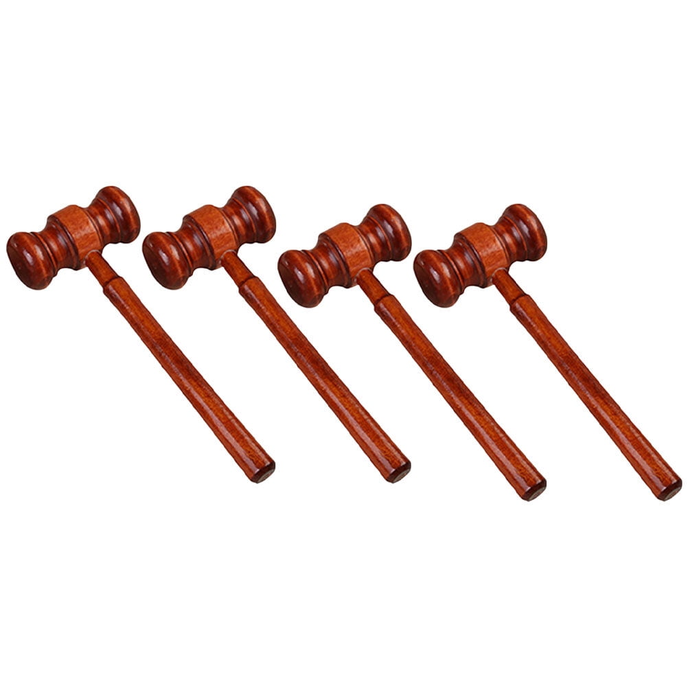 Worgeous 4pcs Wooden Judge Hammer Mallet Pounding Tool Creative Beating ...