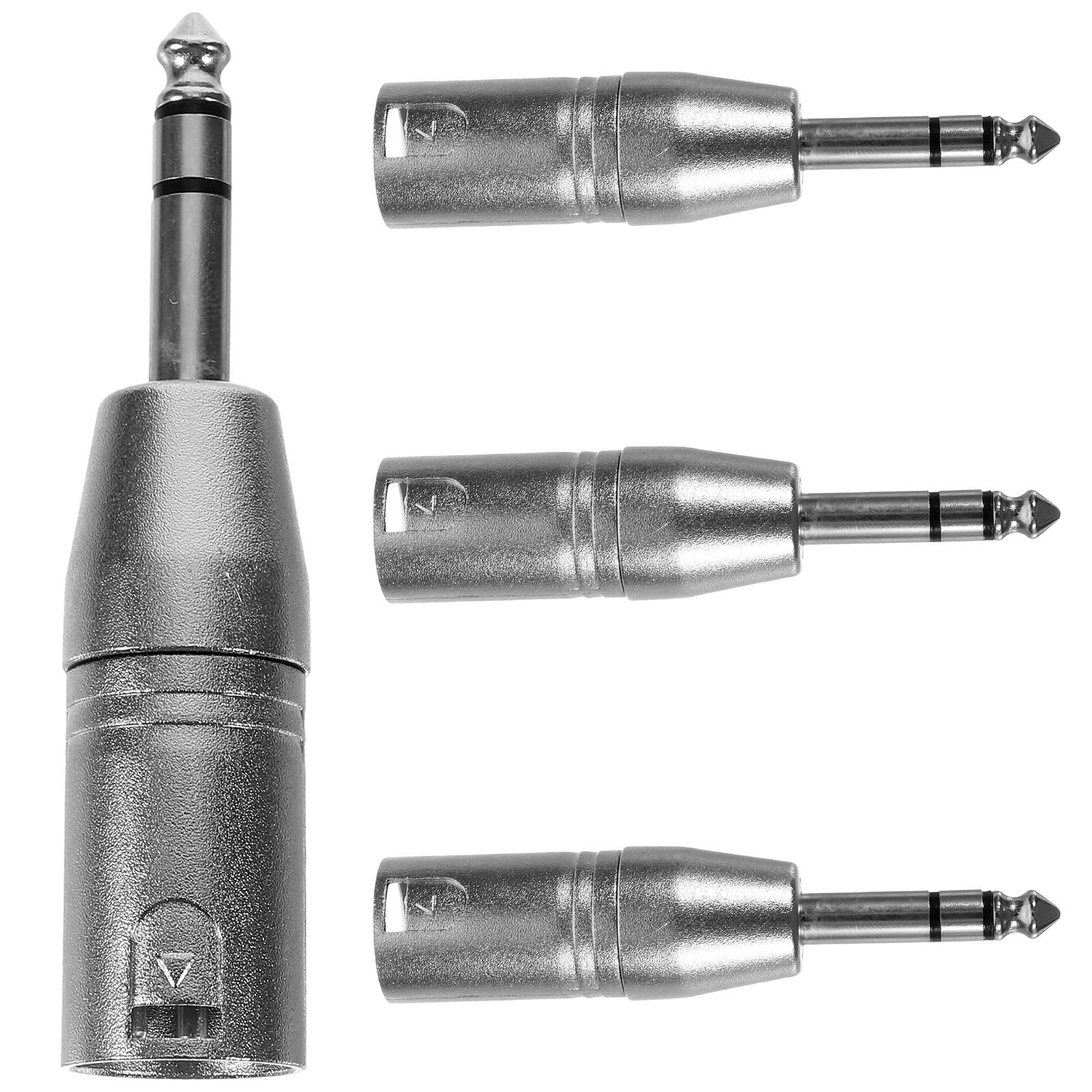 Worgeous 4pcs XLR To TRS Male To Male Converter 6.35mm Male Socket ...