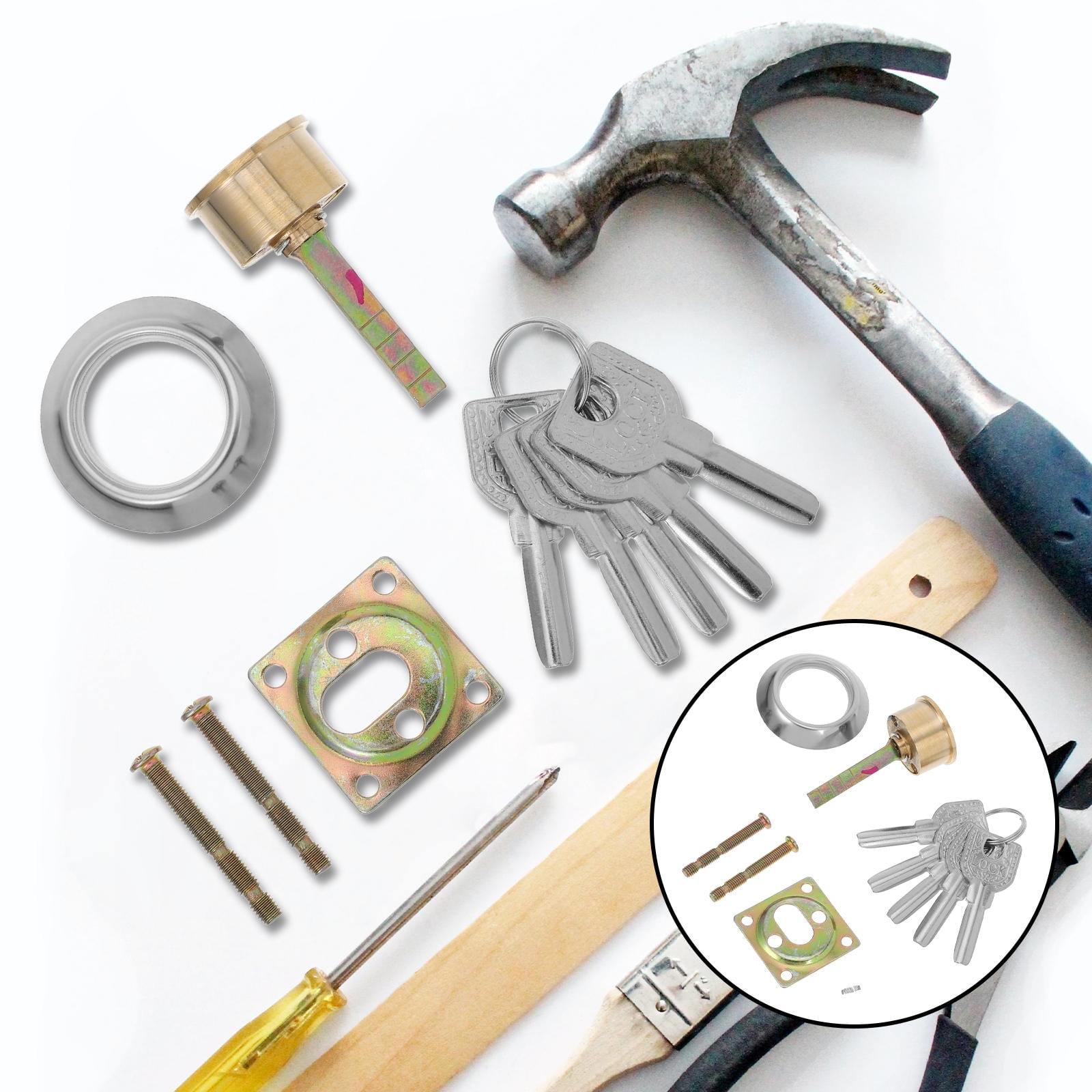 Worgeous 5 Crescent Door Lock With Keys Modern Design For Main Entrance ...