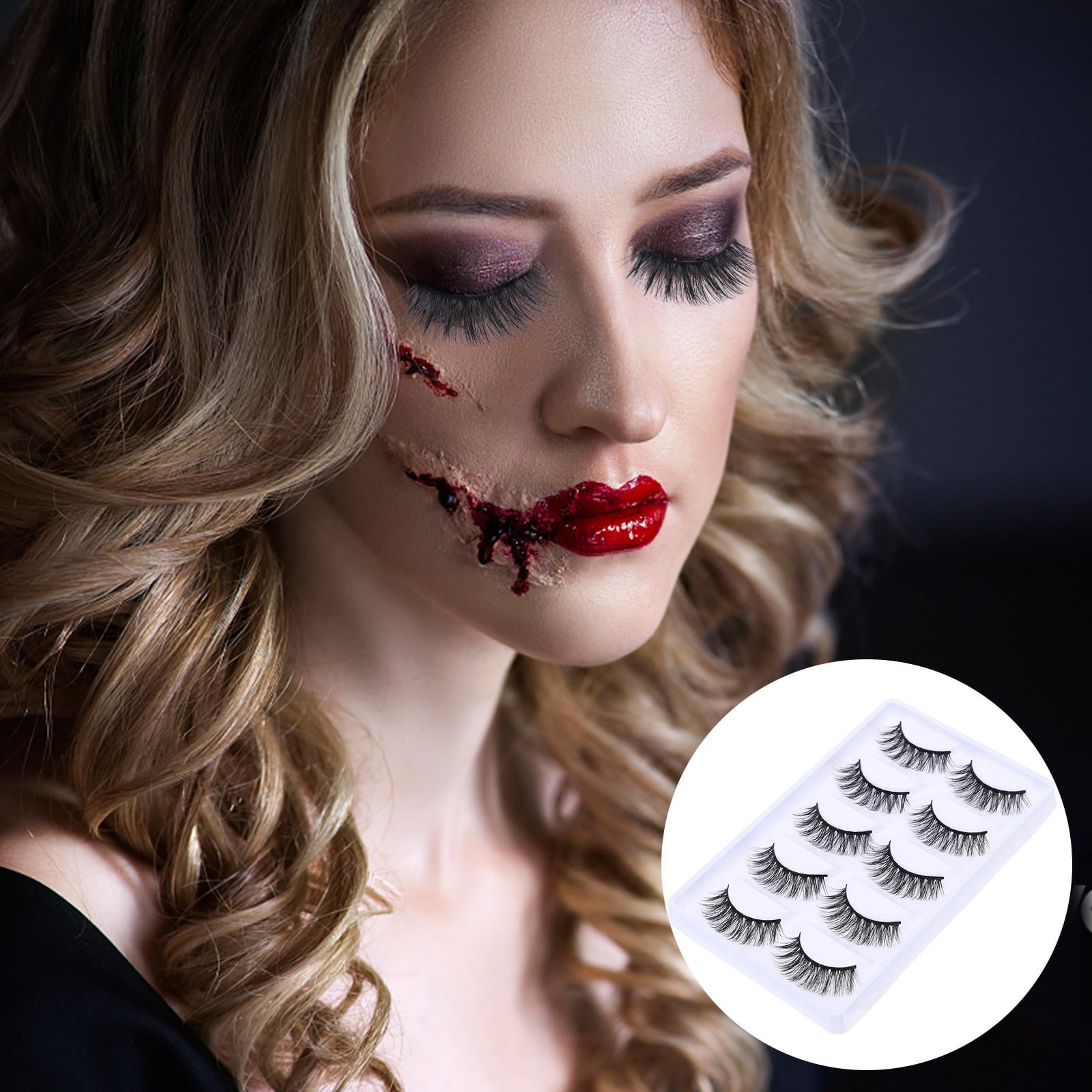 FONDOTIN Fiber Eyelashes 5 Pairs For Women Wedding Event - Walmart.com