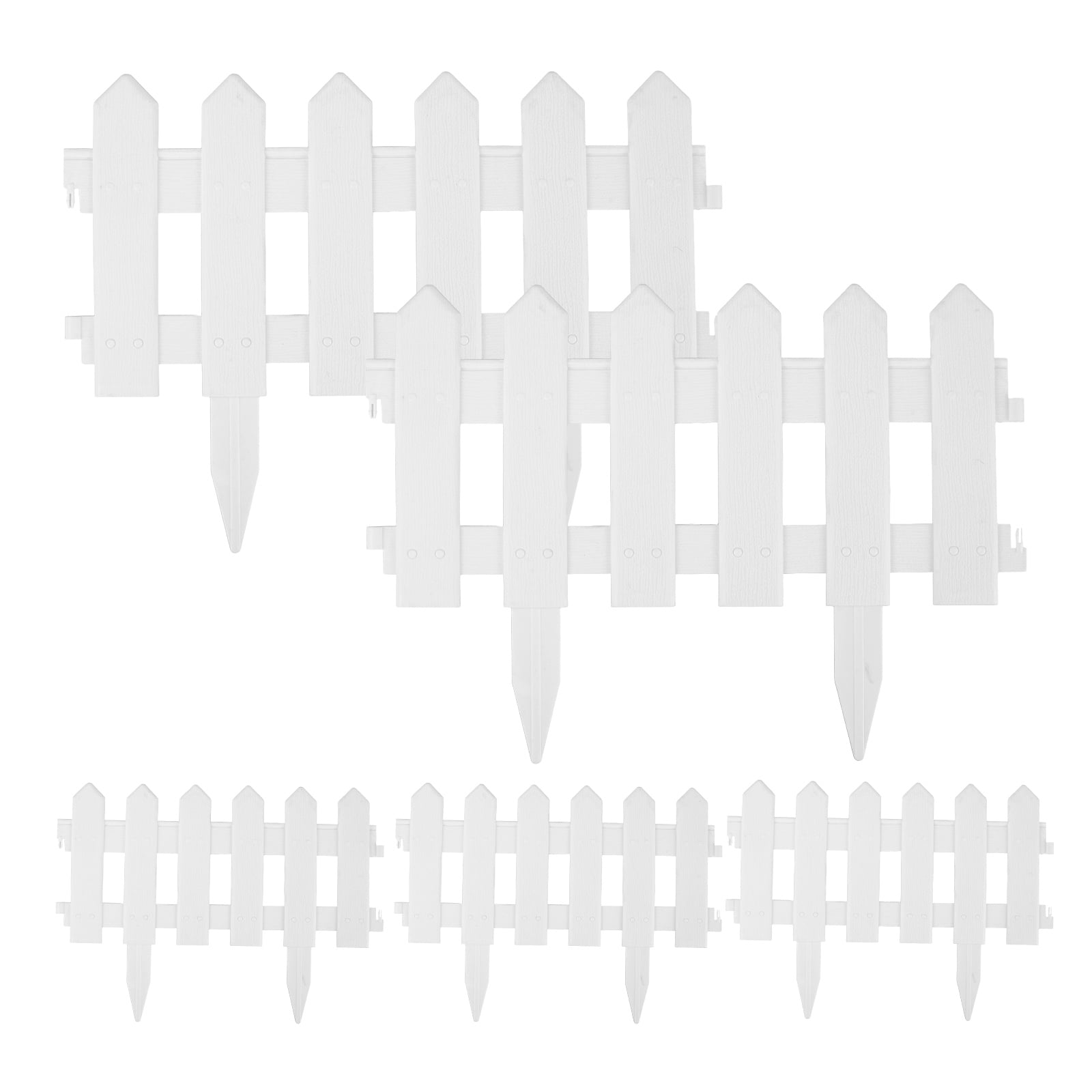 Worgeous 5 Pcs Barriers Garden Edging Landscape Path Panel Baby White ...