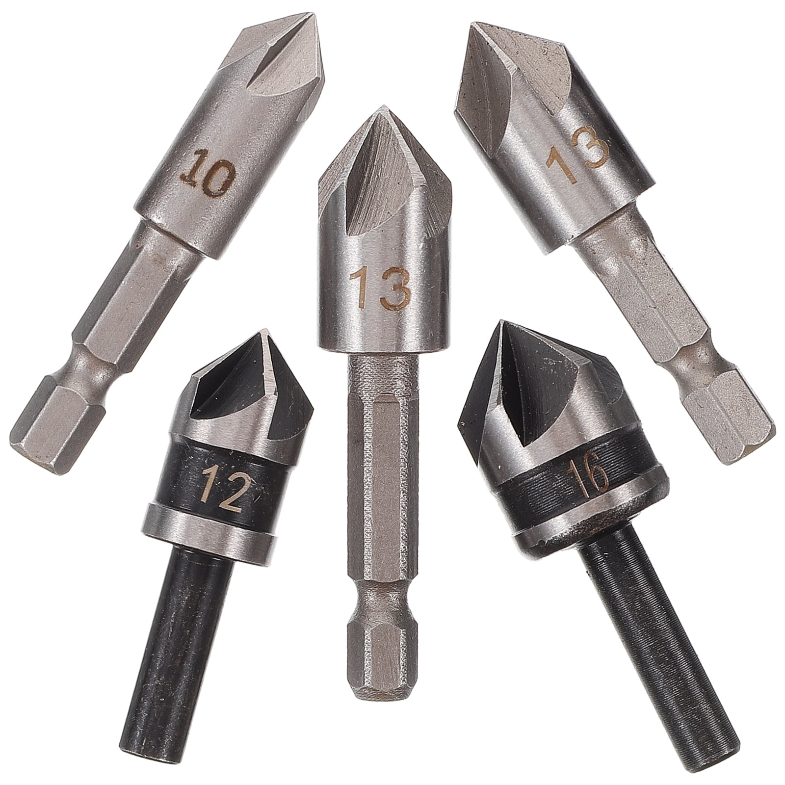 Worgeous 5 Pcs Chamfer Bit Step up Drill Countersink Pilot Hole and ...