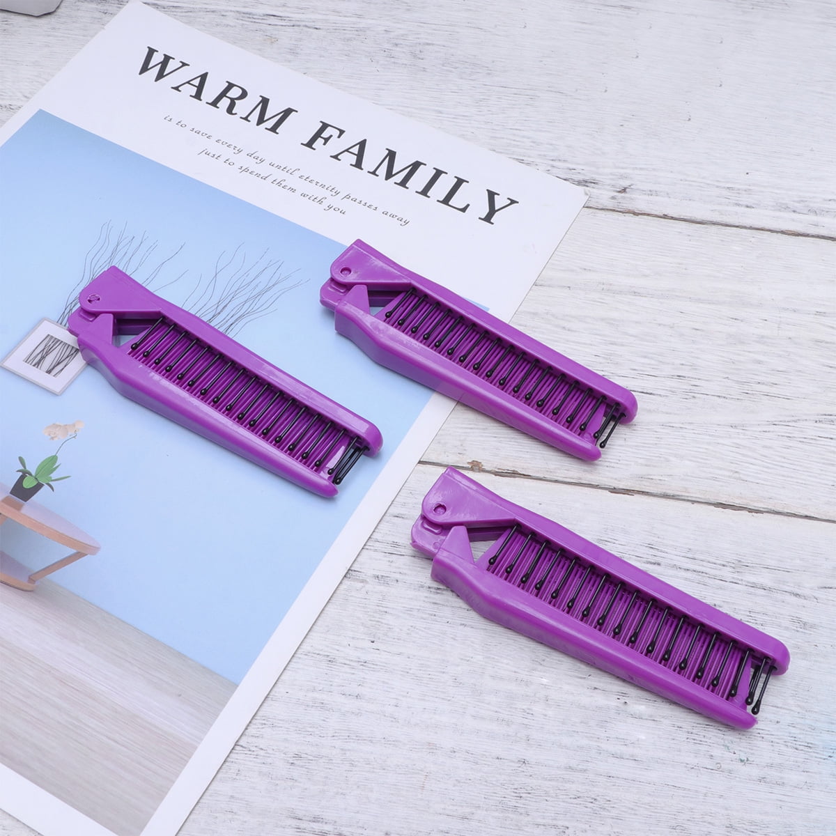 Worgeous 5 Pcs Combs Hair Anti-static Travel Portable Unbreakable ...