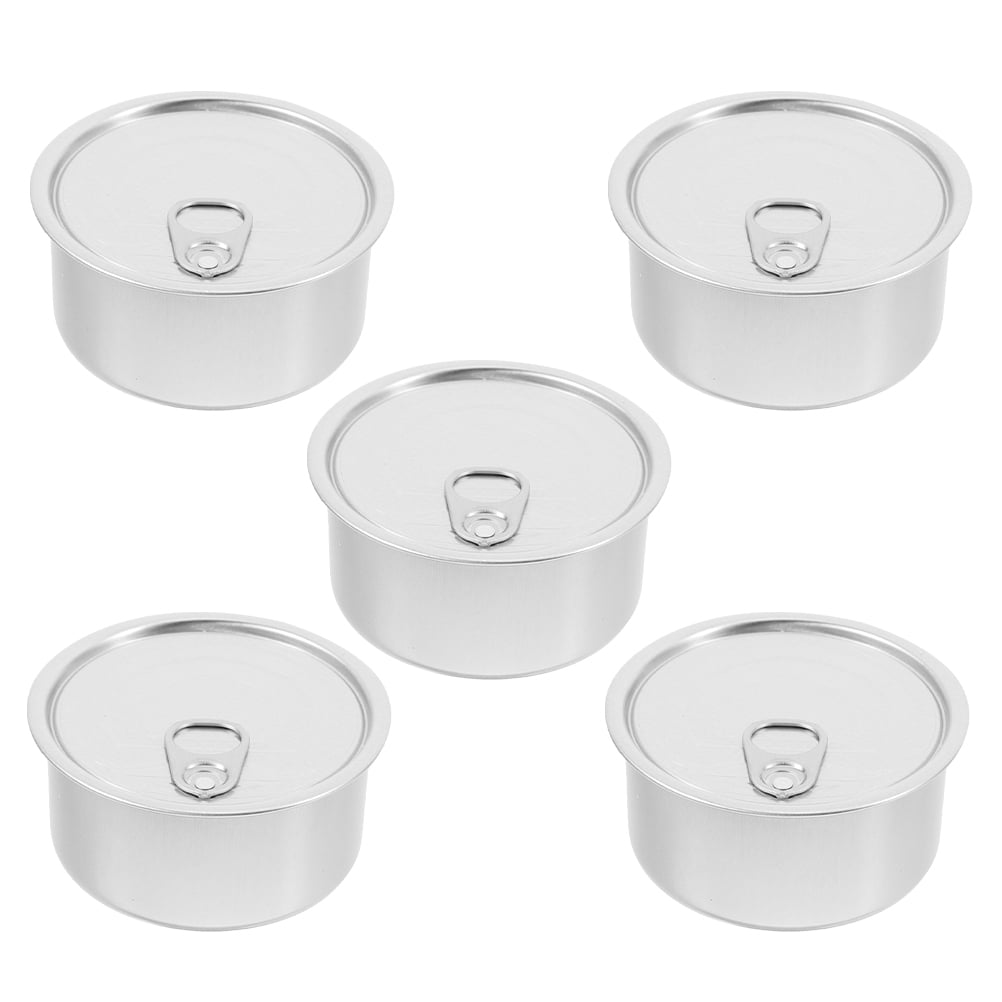 Worgeous 5 Pcs Empty Cat Food Can Refillable Airtight Tin Sealed Cans ...