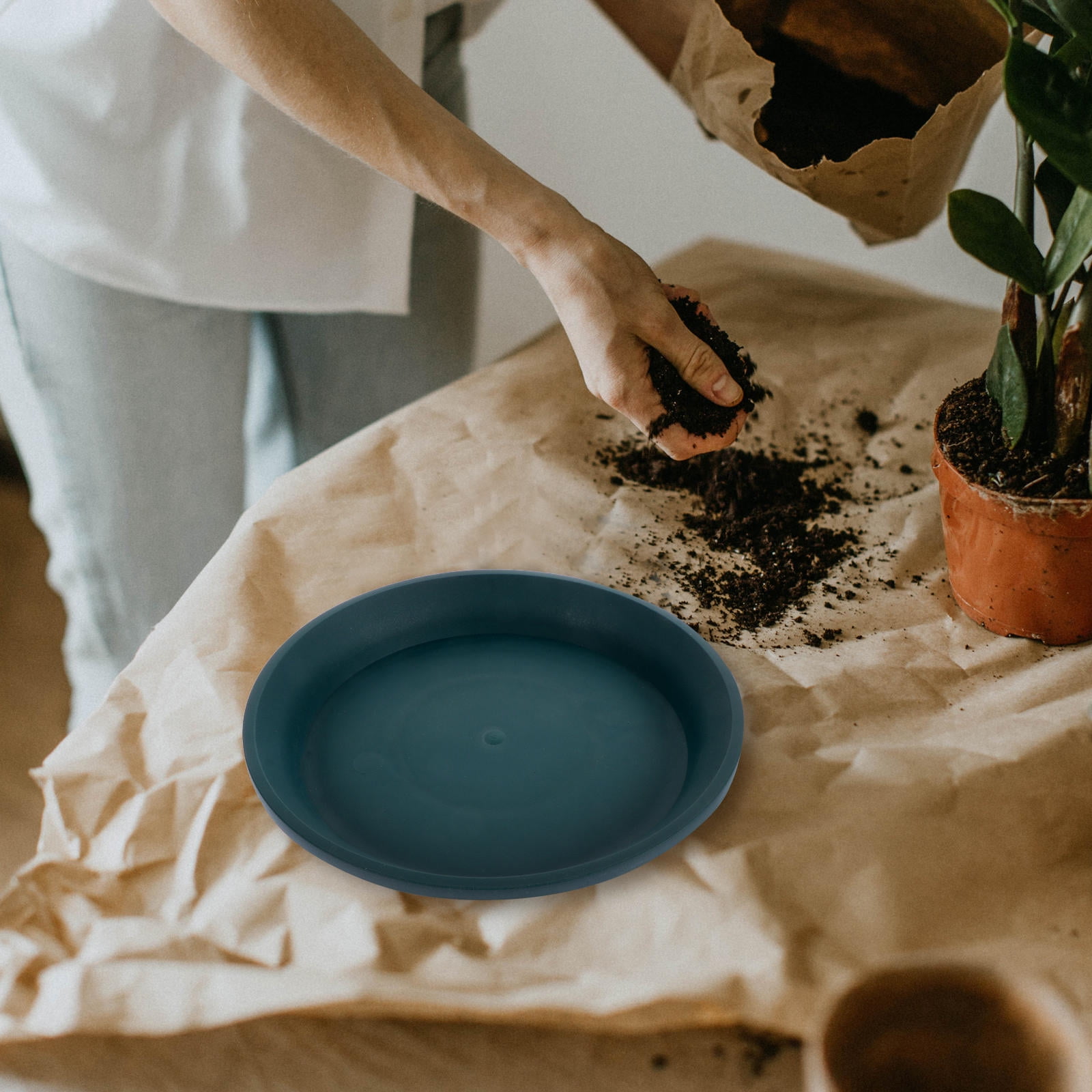 Worgeous 5 Pcs Gallon Planter Tray Water Bottoms Flower Pot Indoor ...