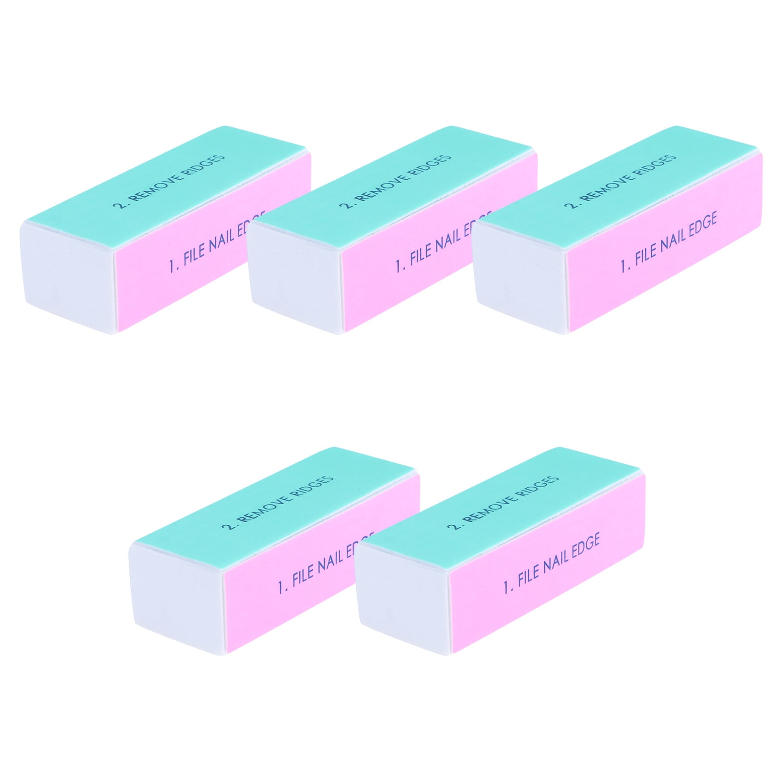 Worgeous 5 Pcs Manicure Tools Four Sided Nail Files Pedicure for Women ...