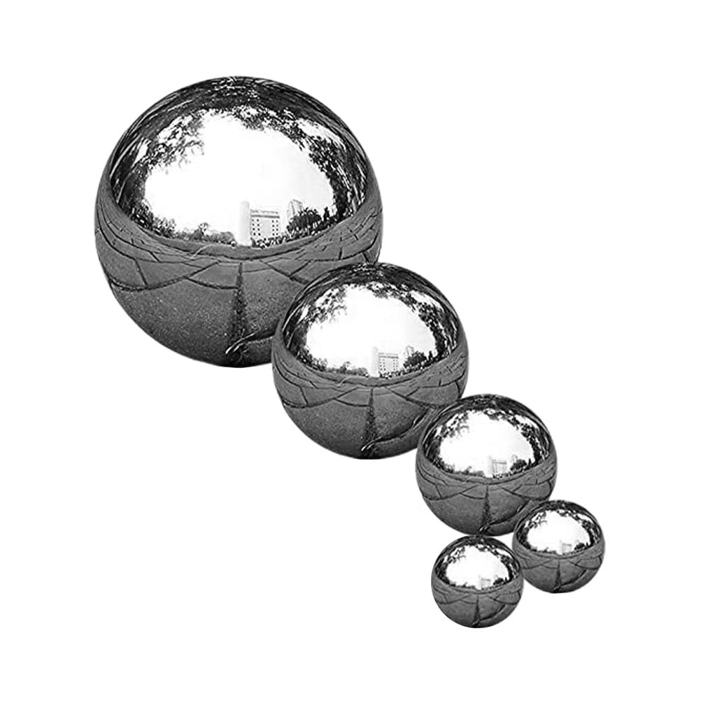 Worgeous 5 Pcs Mirror Polished Ball Black Balls Gazing for Gardens ...