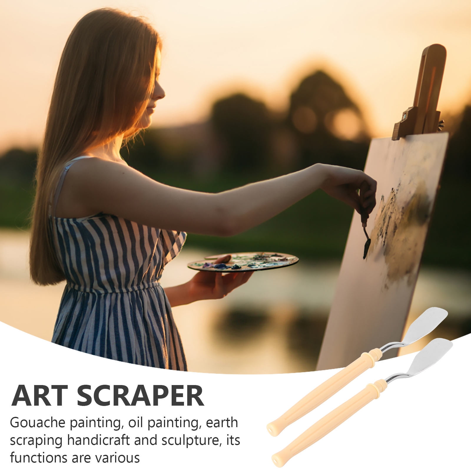 Worgeous 5 Pcs Oil Painting Spatula Practical Palettes Spatula Color ...