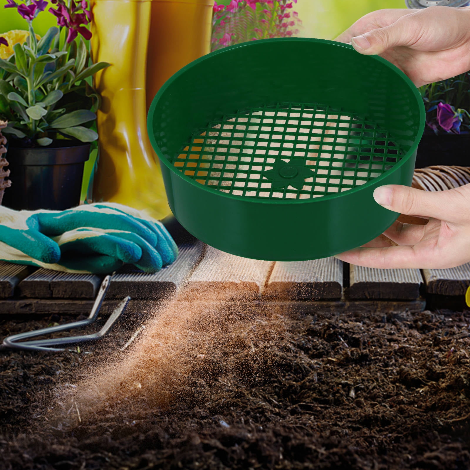 Worgeous 5 Pcs Plastic Mesh Sieve Durable Reusable Dirt Sifting Screen ...