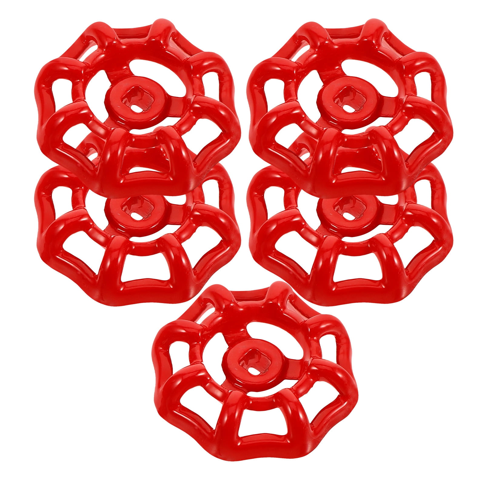 Worgeous 5 Pcs Red Handwheel Faucet Valve Handle Washing Hose Handles ...