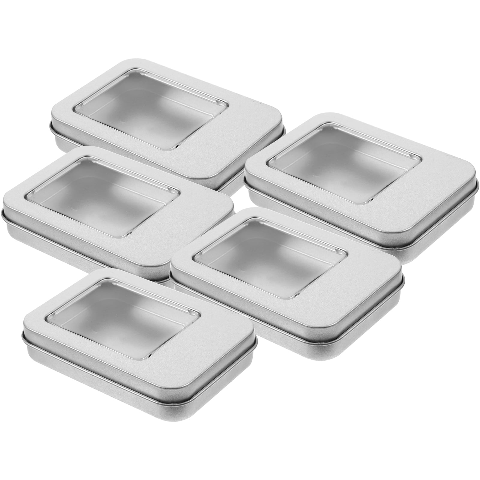 WHAMVOX Tin Storage Box Tinplate 5Pcs 3.4x2.4x0.7In - Walmart.com