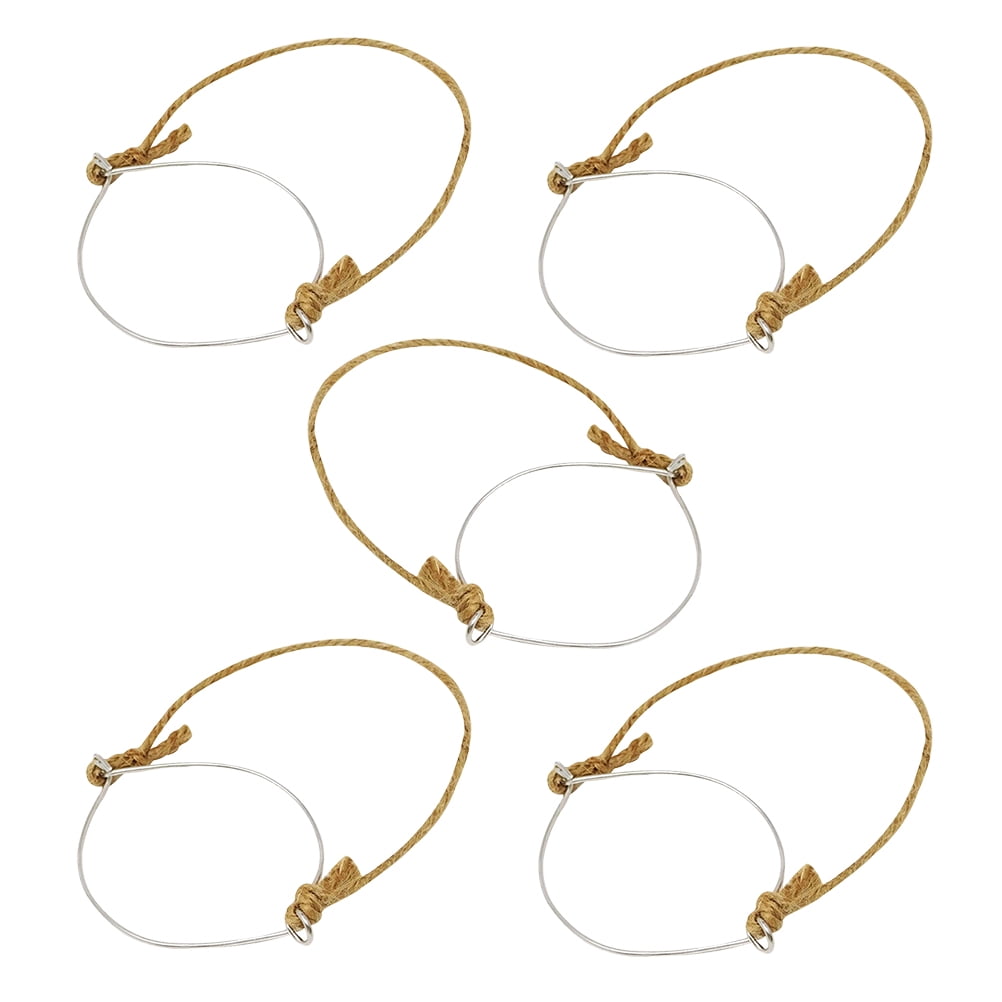 Worgeous 5 Pcs Wire Handles Mason Jar Hanger Rustic Hanging Linen ...