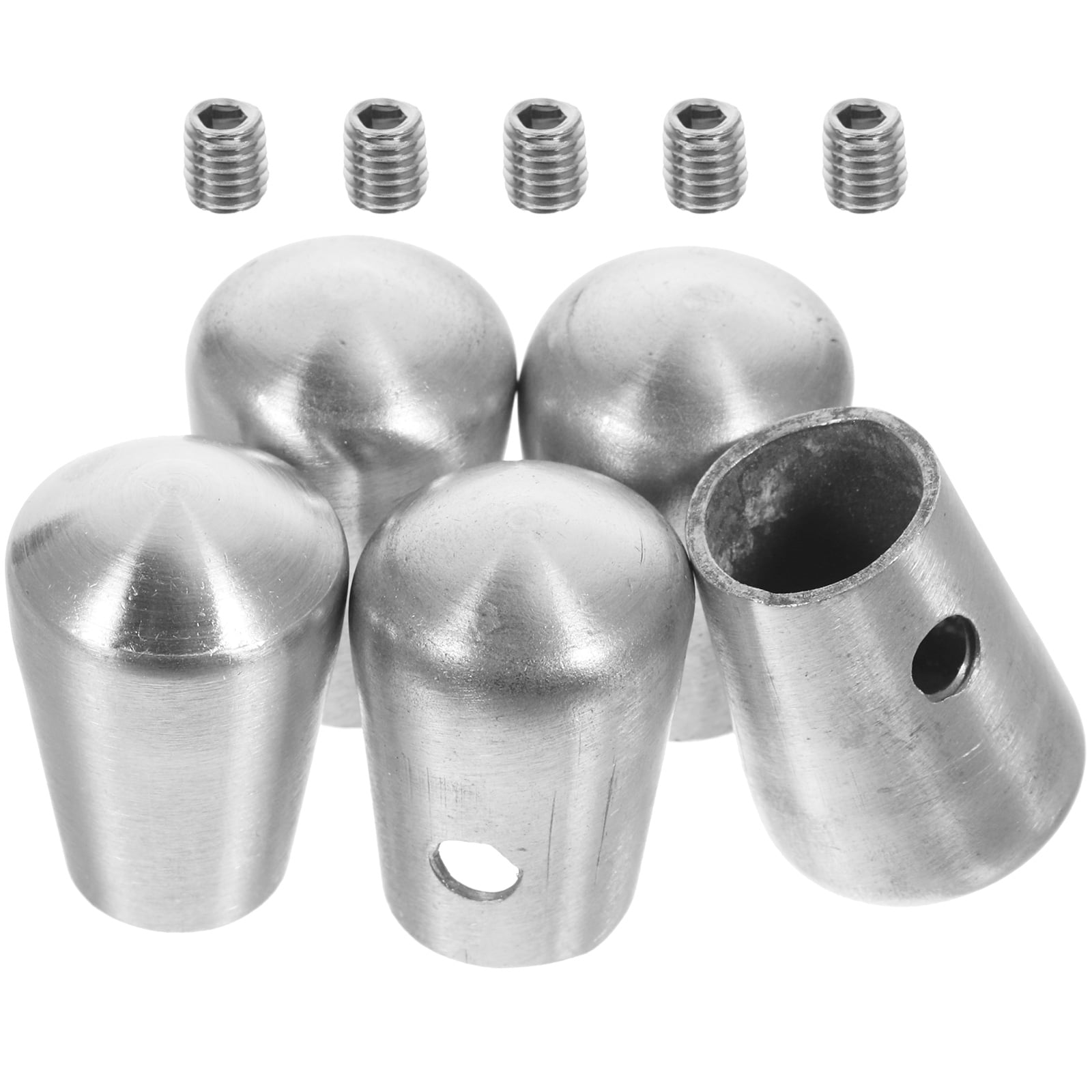 5pcs Handrail End Caps Rail Support Decorative Tube Protector Handrail ...