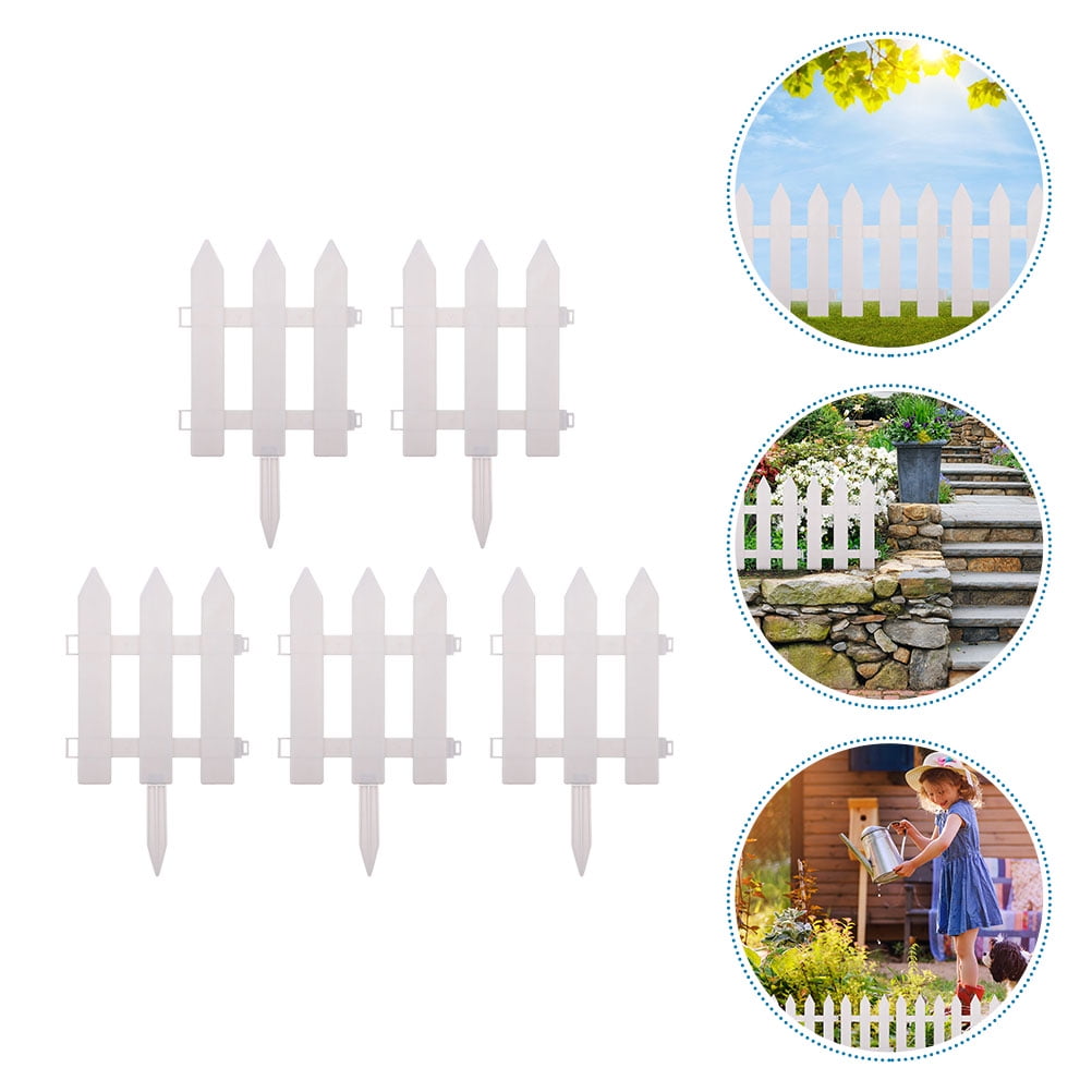 Worgeous 5 Sets Garden Fence Decorative Picket Fencing Fences Plant ...
