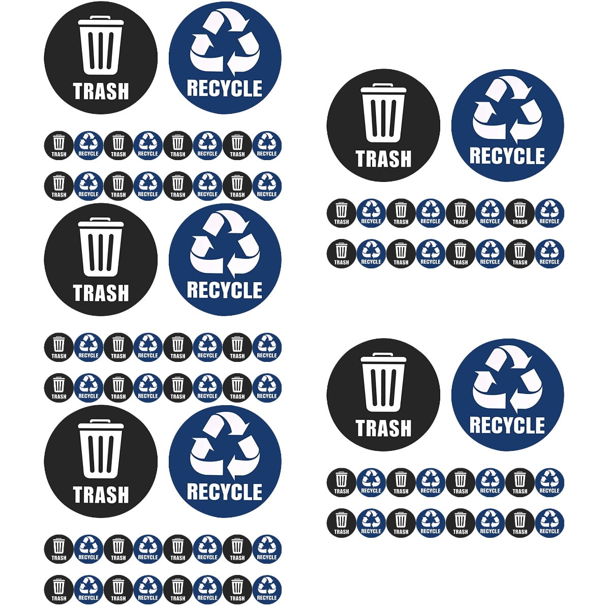 Worgeous 5 Sets Trash Can Recycle Stickers Waste Sorting Decal Sticker ...