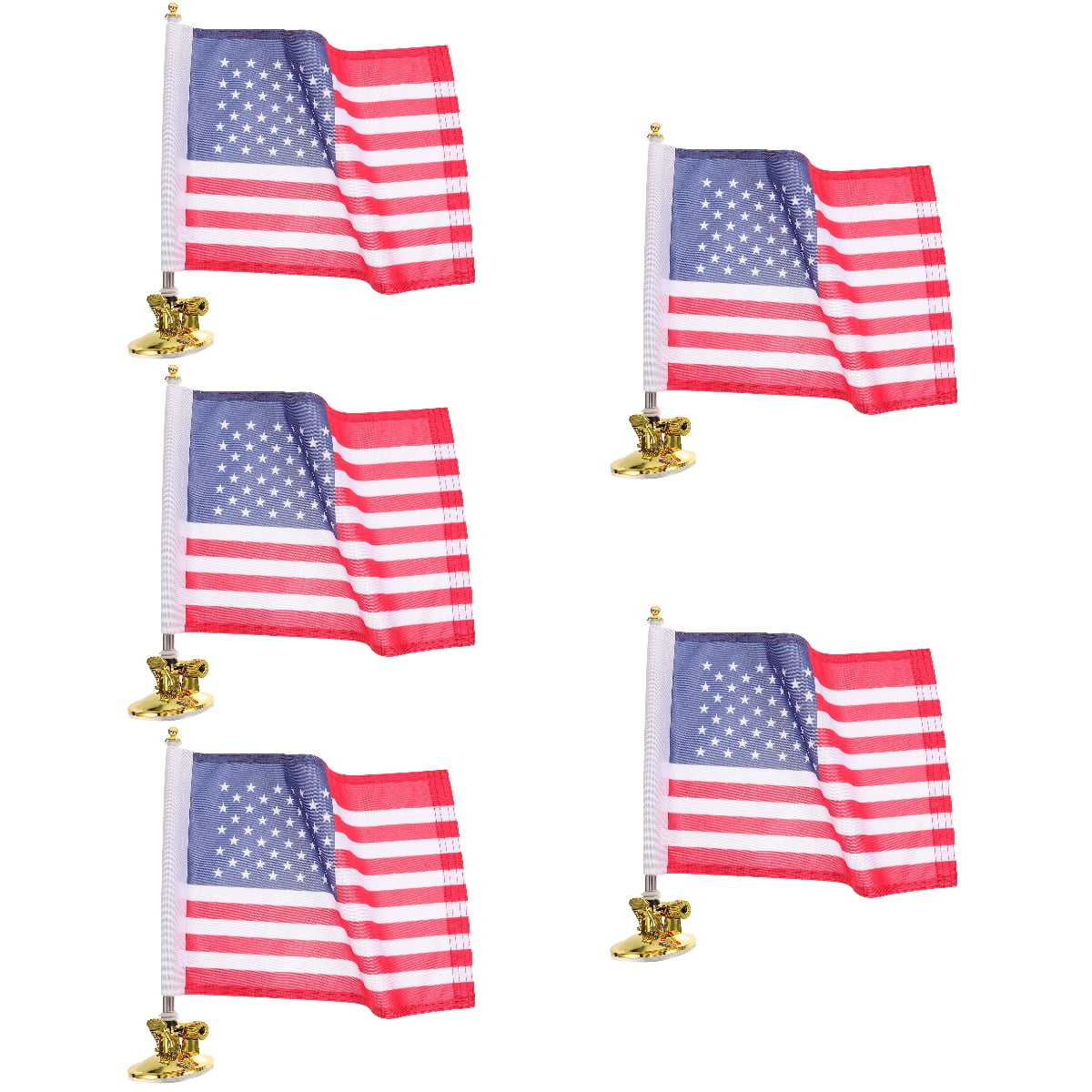 Worgeous 5 Sets of Stable Car Flag Pole Outdoor Flag Pole Bracket Base ...