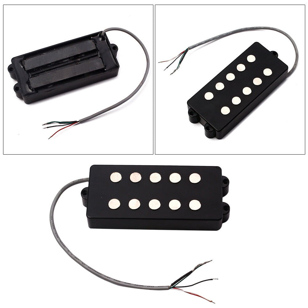 Worgeous 5 String Bass Parts Bass Neck Sturdy Guitar Pickups M Black ...
