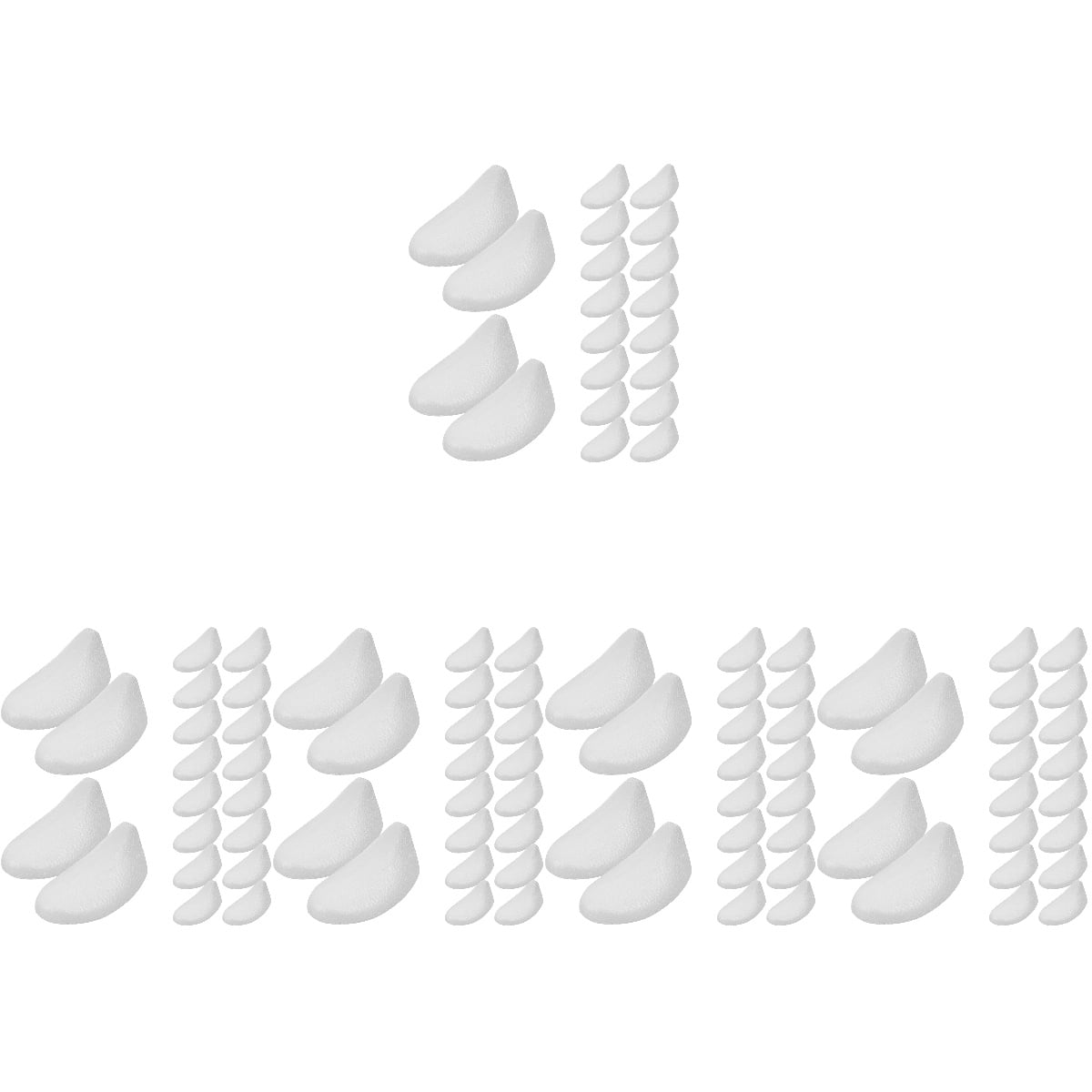 Worgeous 50 Pairs Shoe Shaper Inserts Foam Shoe Inserts Shoe Support ...