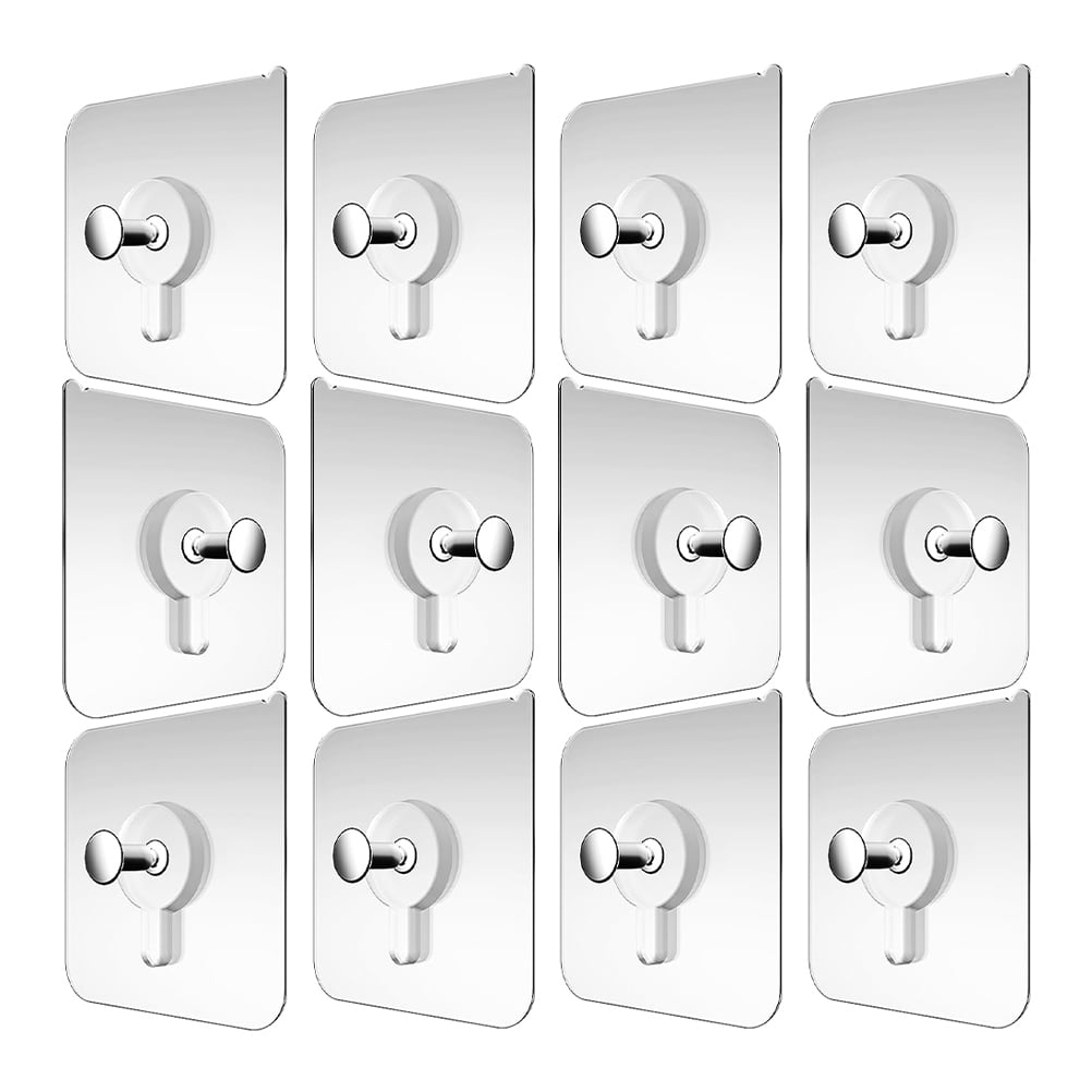 Worgeous 50 Pcs Adhesive Picture Hanger Sticky Hooks for Hanging ...