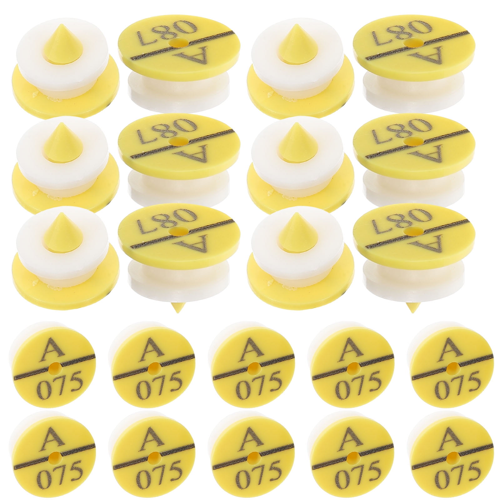Worgeous 50 Pcs Animal Supplies Rabbit Ear Tags Identification Cattle ...