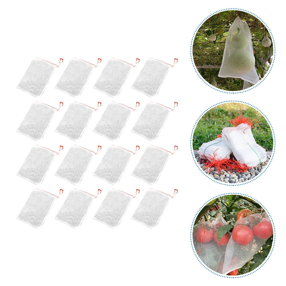 Worgeous 50 Pcs Fruit Bagging Garden Netting Fruits Mesh Bags Fruitful ...