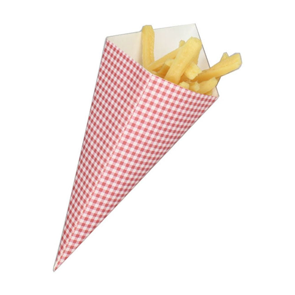 Worgeous 50 Pcs Fruit Bowl Snack Containers Triangle Popcorn Boxes ...