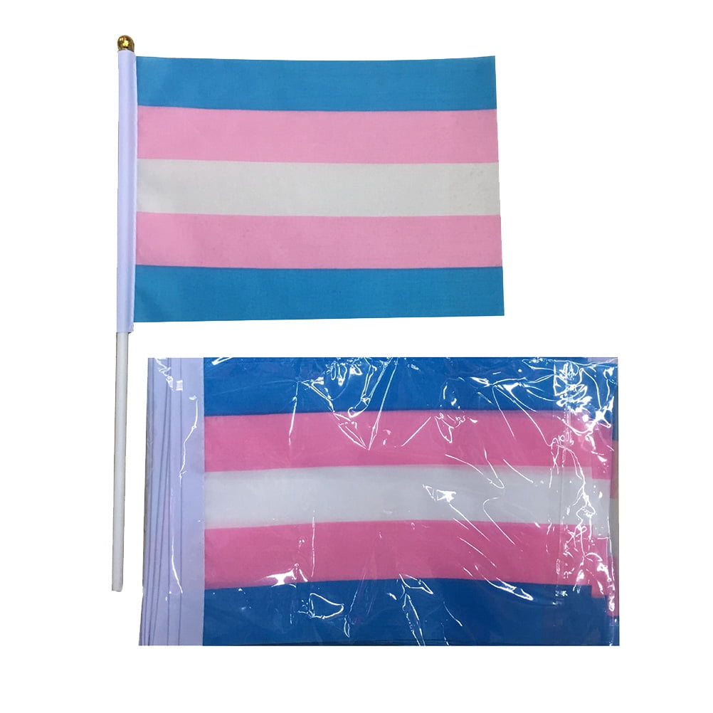 Worgeous 50 Pcs Hand Waving Flag Transgender Peace Flag Gay Hand Waving ...