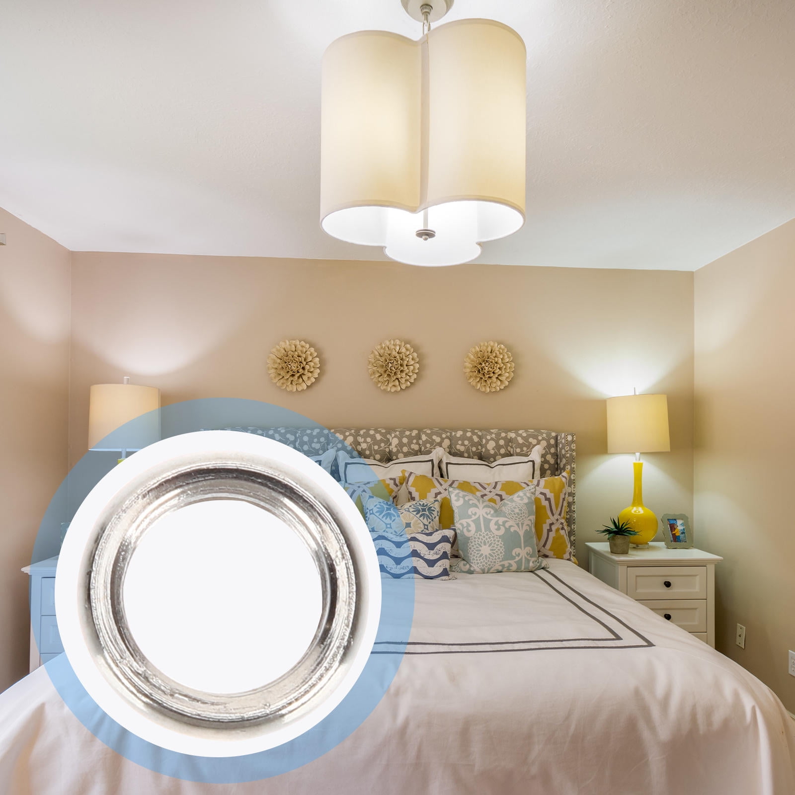 Worgeous 50 Pcs Lamp Socket M10 Threaded Lampshade Ring Round Nut ...