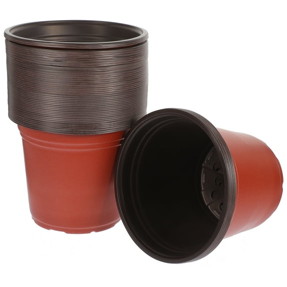 Worgeous 50 Pcs Large Plastic Planter Pots for and Plants, Garden ...