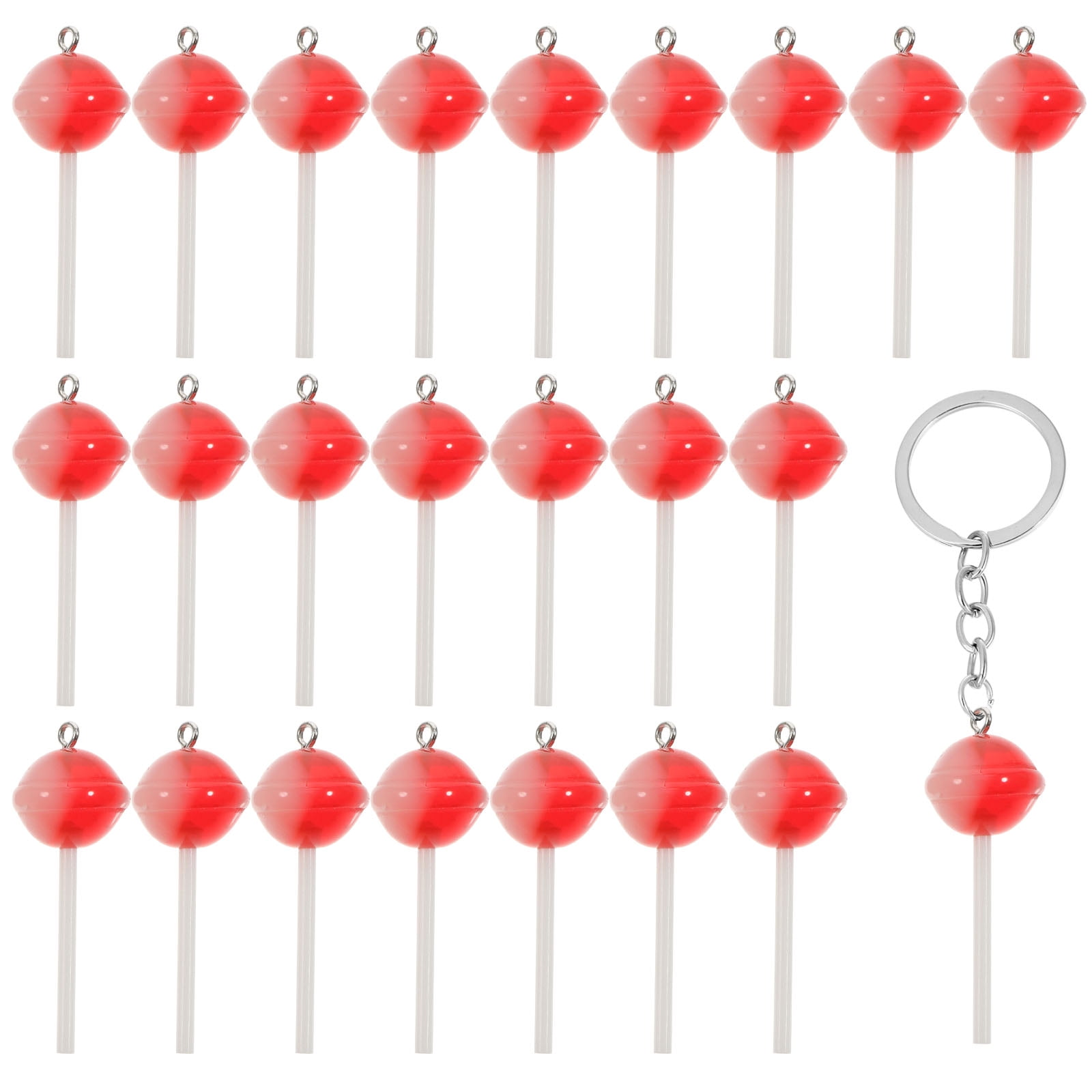 Worgeous 50 Pcs Lollipop Keychain Number Charms Bag Reusable Bags ...