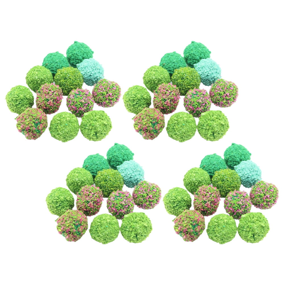 Worgeous 50 Pcs Miniature Decor Simulation Flower Ball Little Trees ...