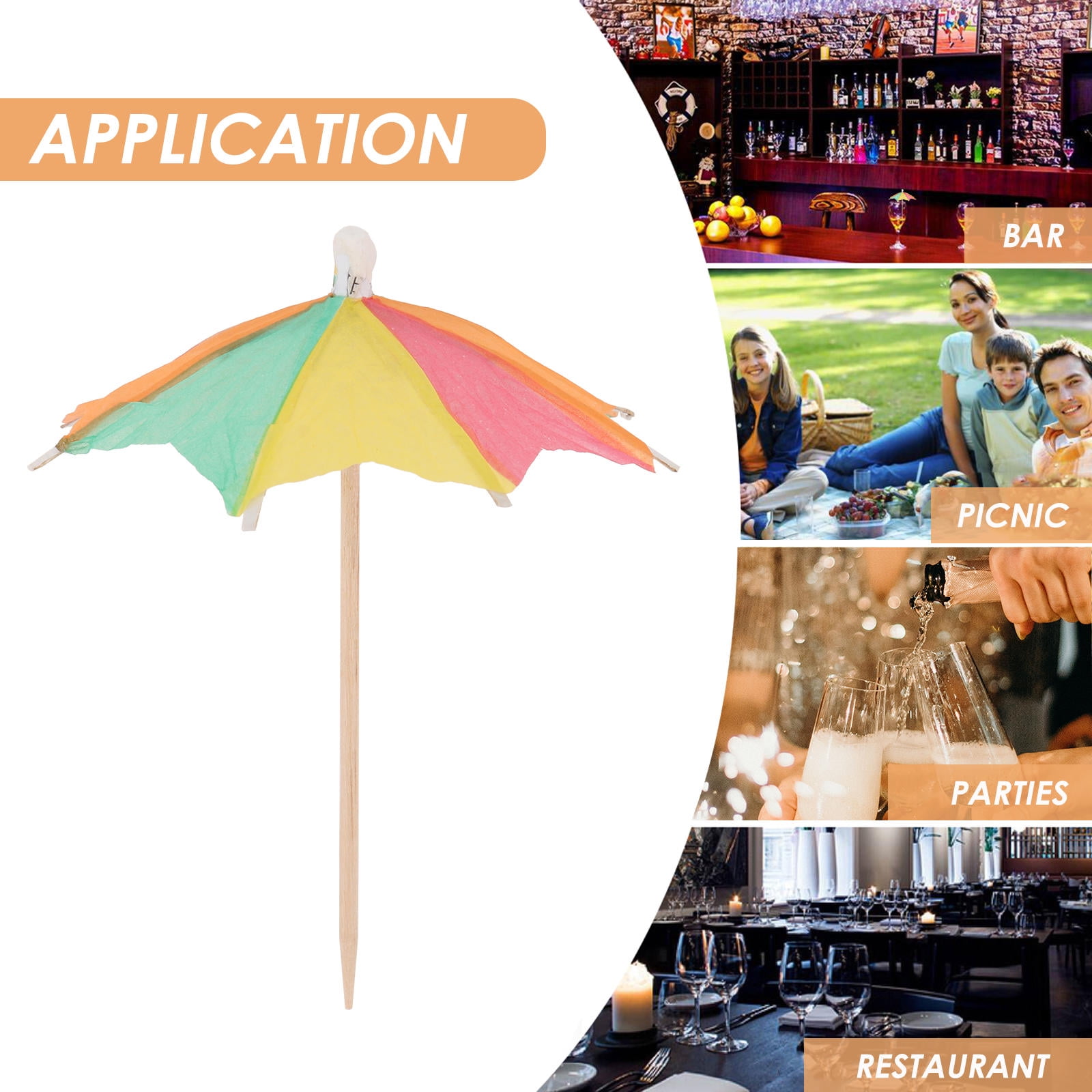 Worgeous 50 Pcs Paper Umbrella Flower Sign Decorations Umbrellas ...