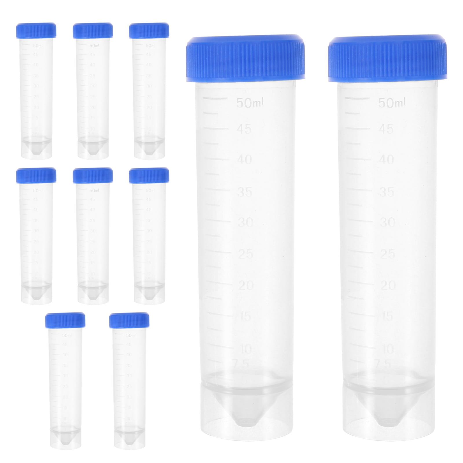 Worgeous 50 Pcs Plastic Centrifuge Tubes for Laboratory Falcon Conical ...