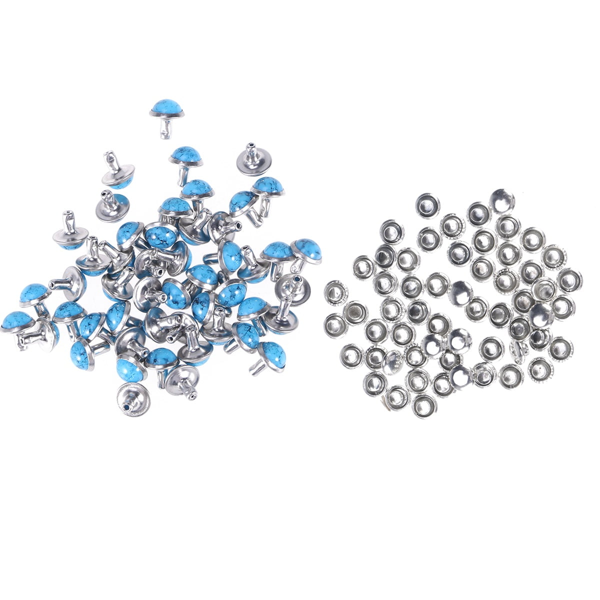 Worgeous 50 Pcs Turquoise Accessories Decorative Rivet Rivets Metal Diy ...