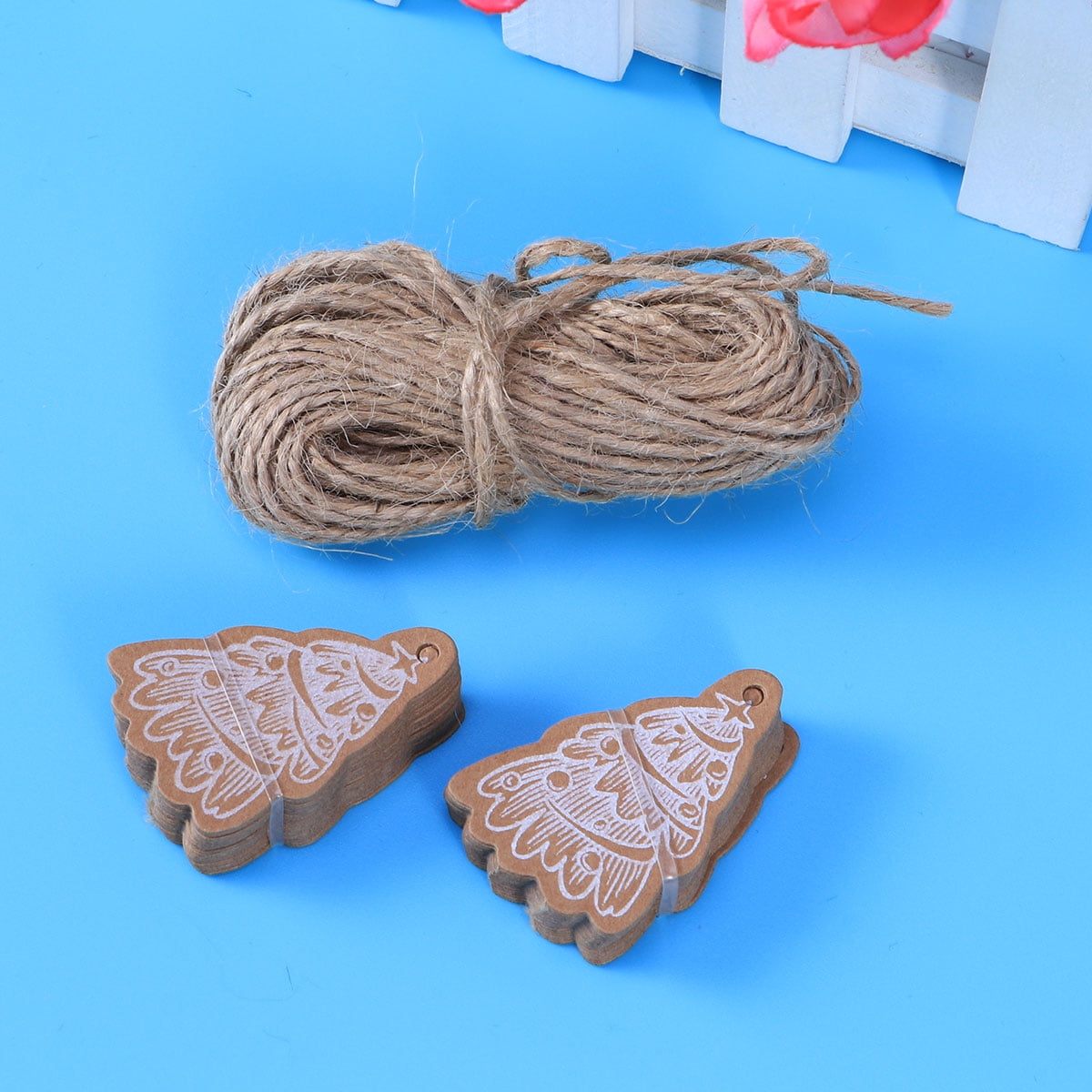 COSMOBETTY Kraft Paper Tags 50Pcs Classic Rectangular present Tag For ...
