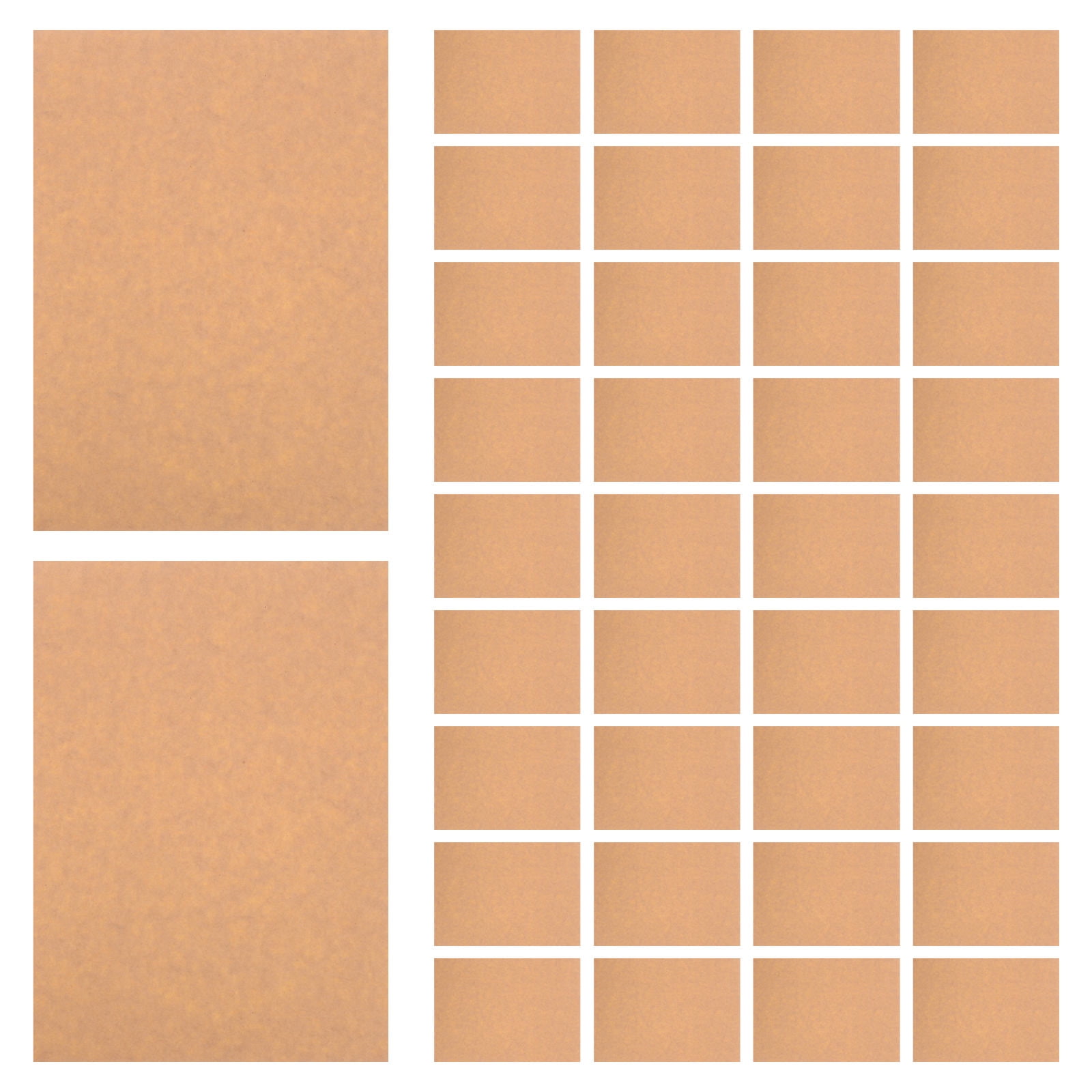 Worgeous 50 Sheets A4 Printable Brown Kraft Papers Sticker Labels Brown ...