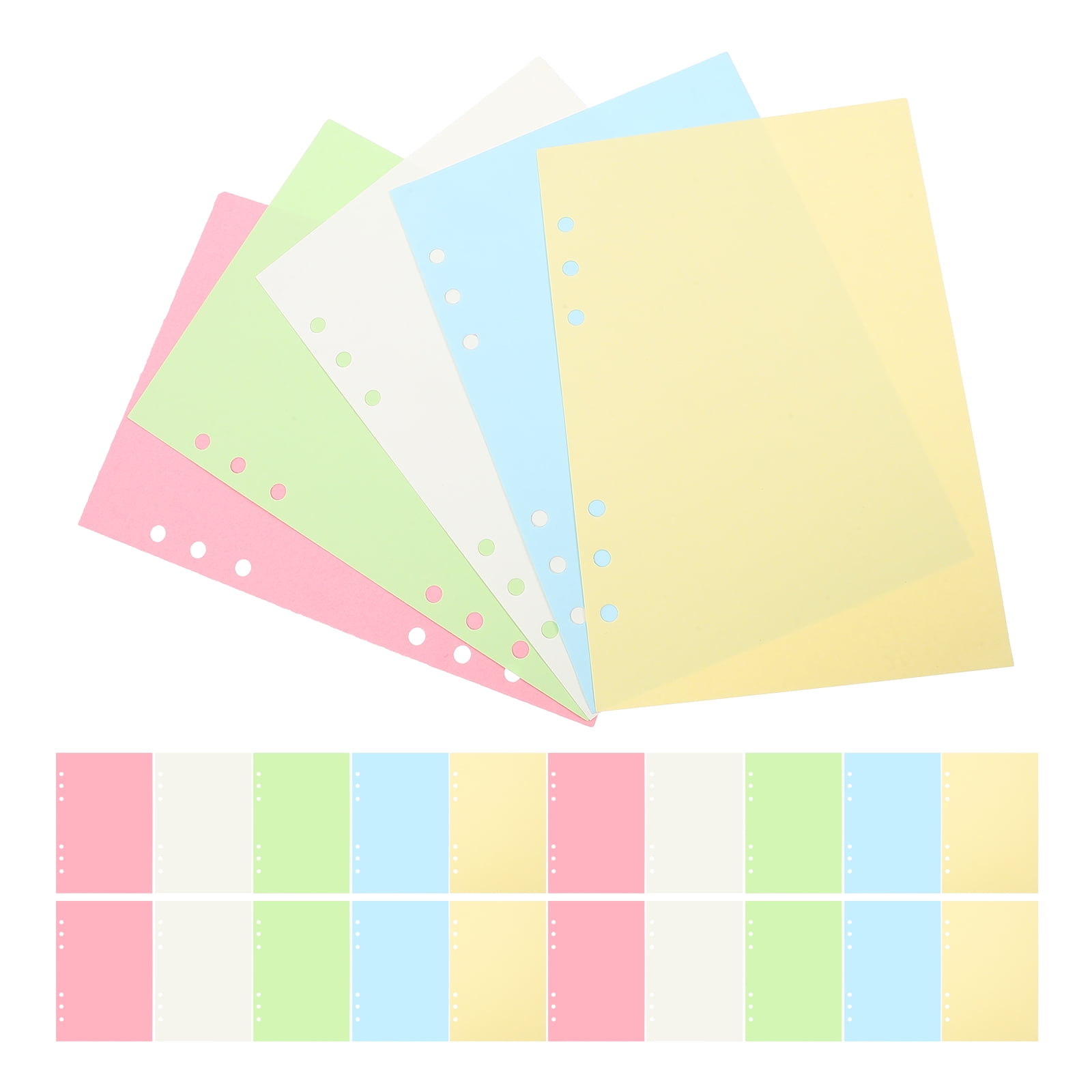 Worgeous 50 Sheets Planner Inserts Notepad Refill Paper Five Refillable ...