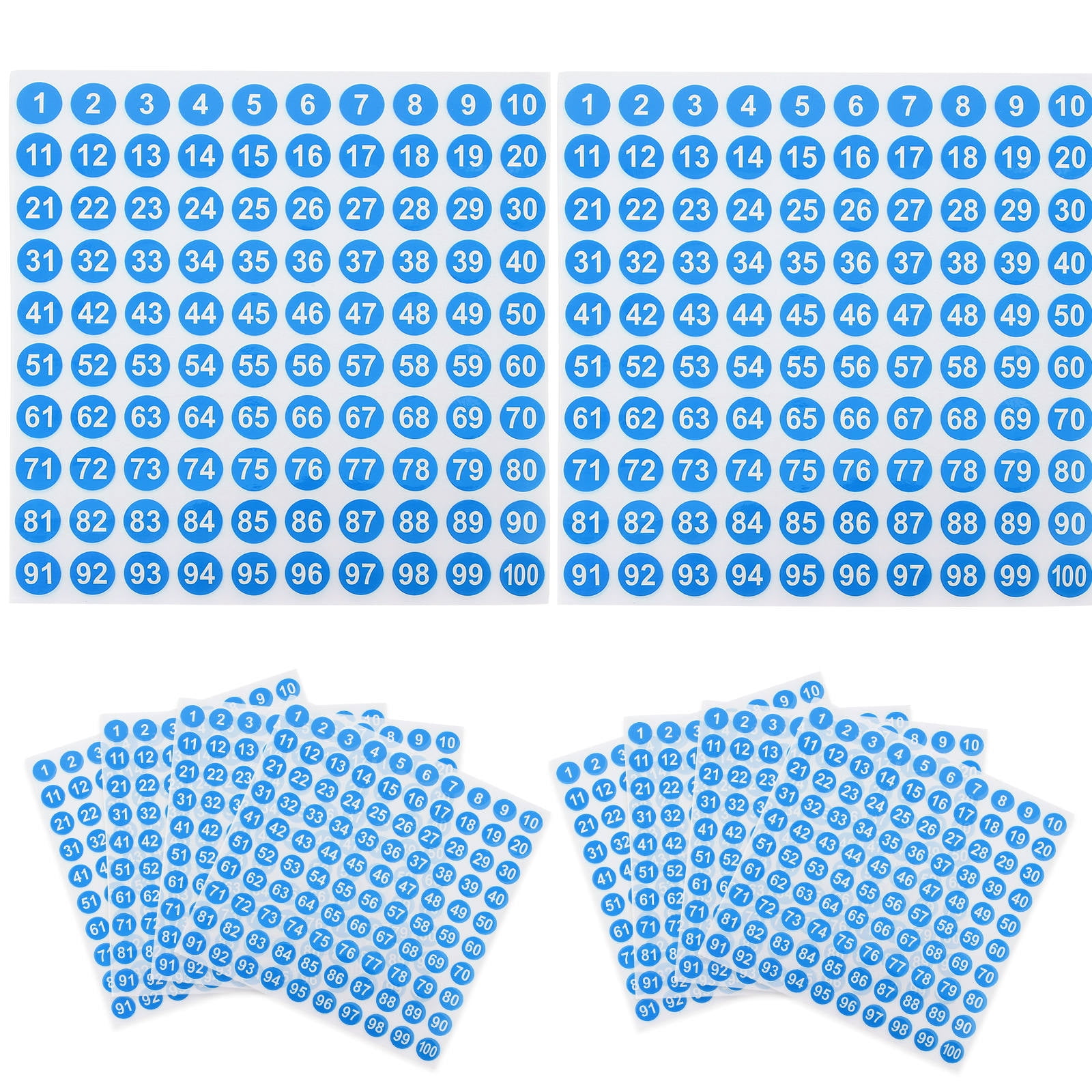 Worgeous 50 Sheets Sticker Numbers Stickers Waterproof - Walmart.com